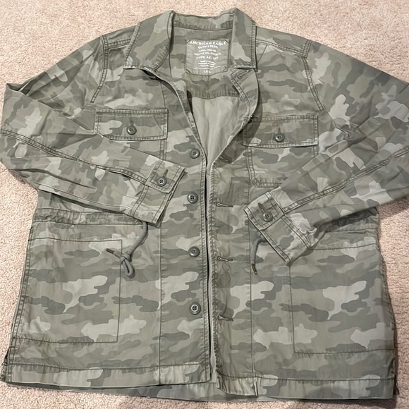 American Eagle Outfitters | Jackets & Coats | Camo Utility Jacket ...